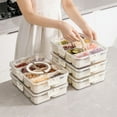 "Simperf Snack Containers with Dividers, 8 Compartments, Ivory White ...
