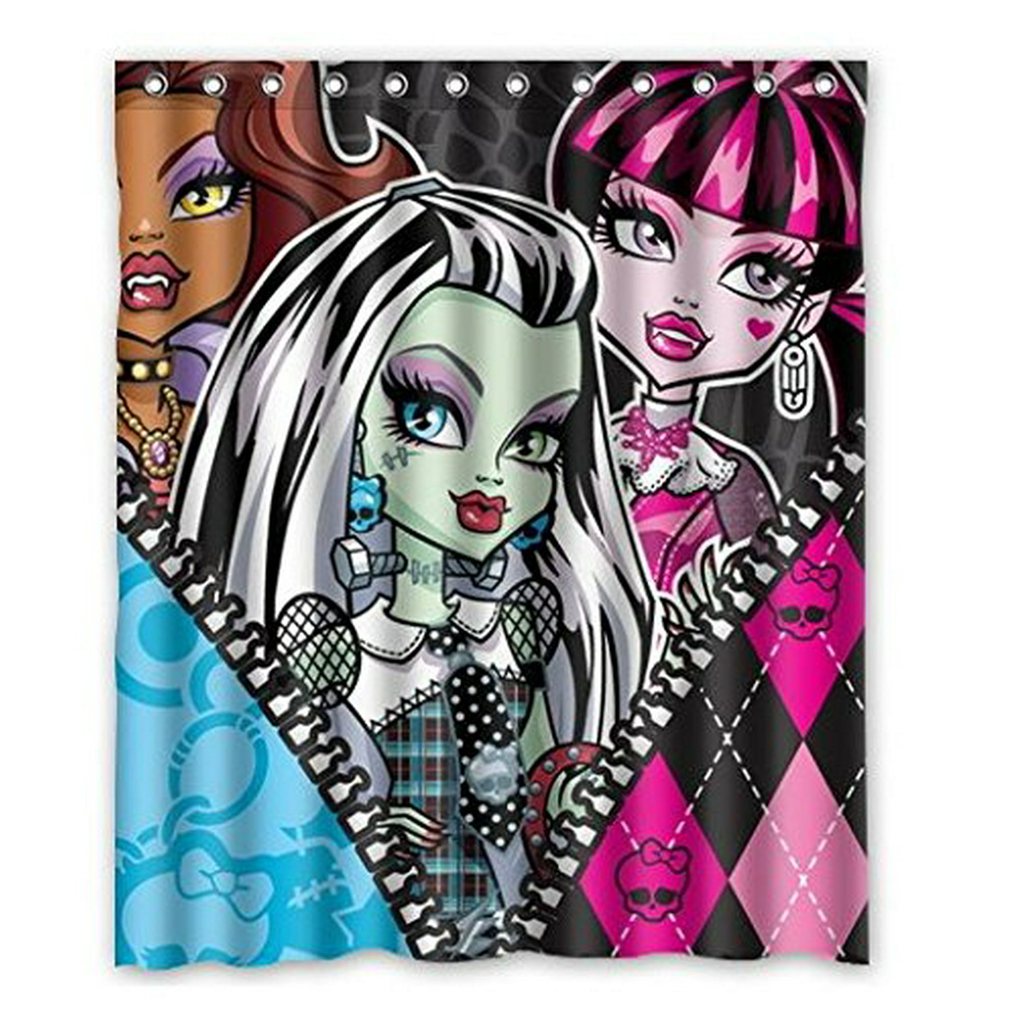 Click here for Touxihaa Monster High Pattern Shower Curtain Bathr... prices