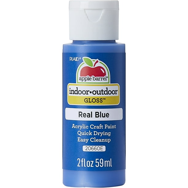Apple Barrel Acrylic Craft Paint, Gloss Finish, Real Blue, 2 fl oz ...