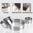 4/6/8 inch Cake Rings for Baking Stainless Steel Mousse Ring Mold 3 ...
