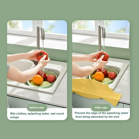 Sink Splash Guard Silicone Baffle Board for Kitchen Gadget Sink Splash ...