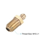 Uxcell Metric Brass Straight Hydraulic Grease Fitting M10 x 1mm ...