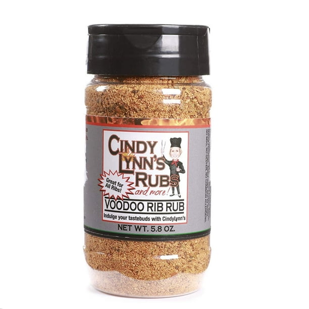 Cindy Lynn’s Voodoo Rib Rub and Seasoning, 5.5 oz (Pack of 1), Meat Rub ...
