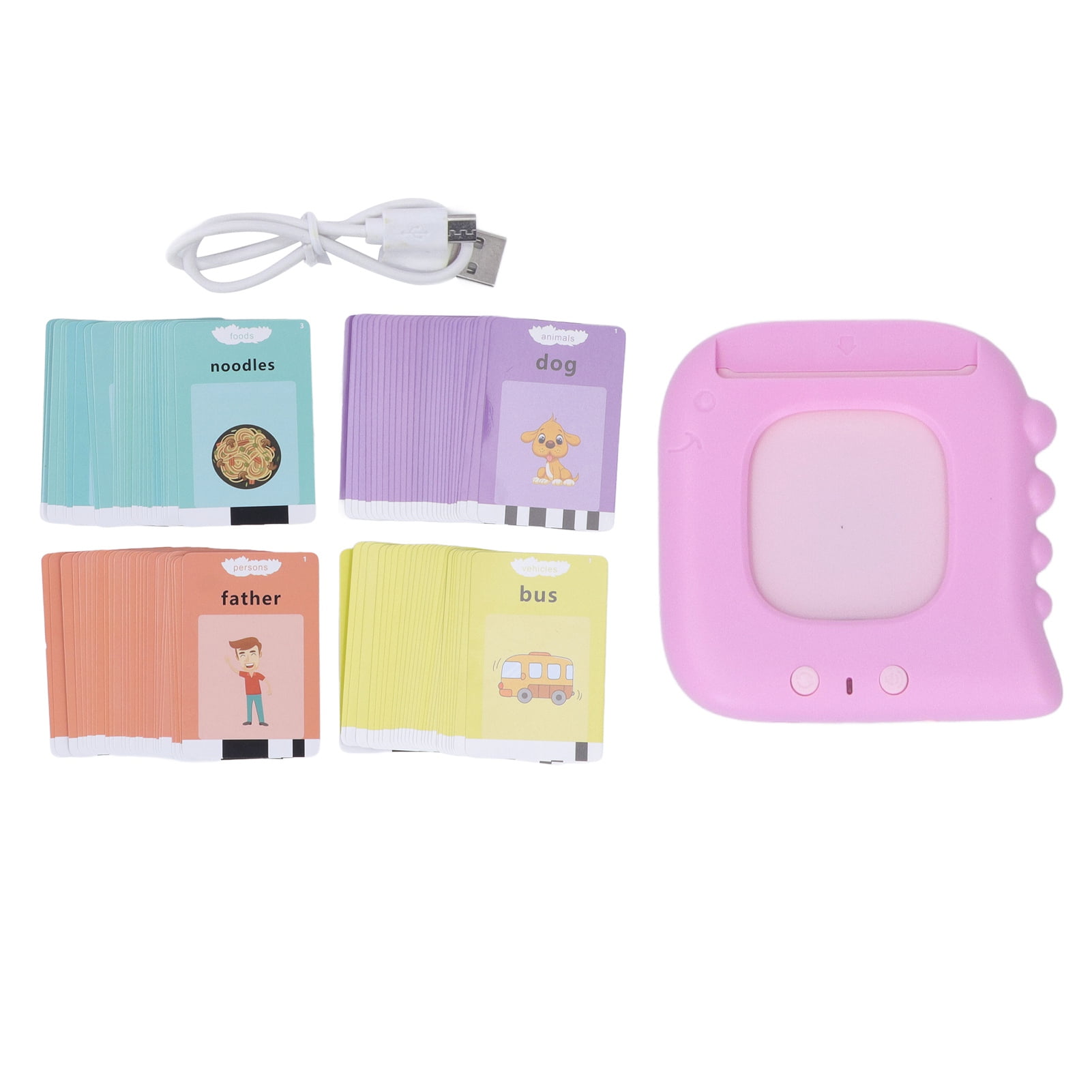 Talking Flash Cards Toy Early Education English 112pcs Card Reading ...