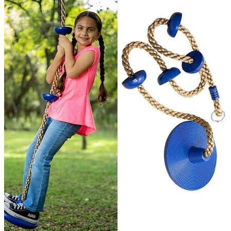 78 Inch Climbing Rope with Platforms and Disc Swing Seat Outdoor ...