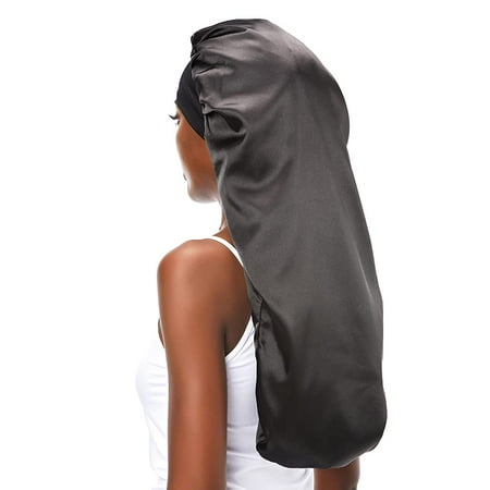 Greatremy Silky Satin Hair Bonnet Long Bonnet for Women Dreadlocks ...