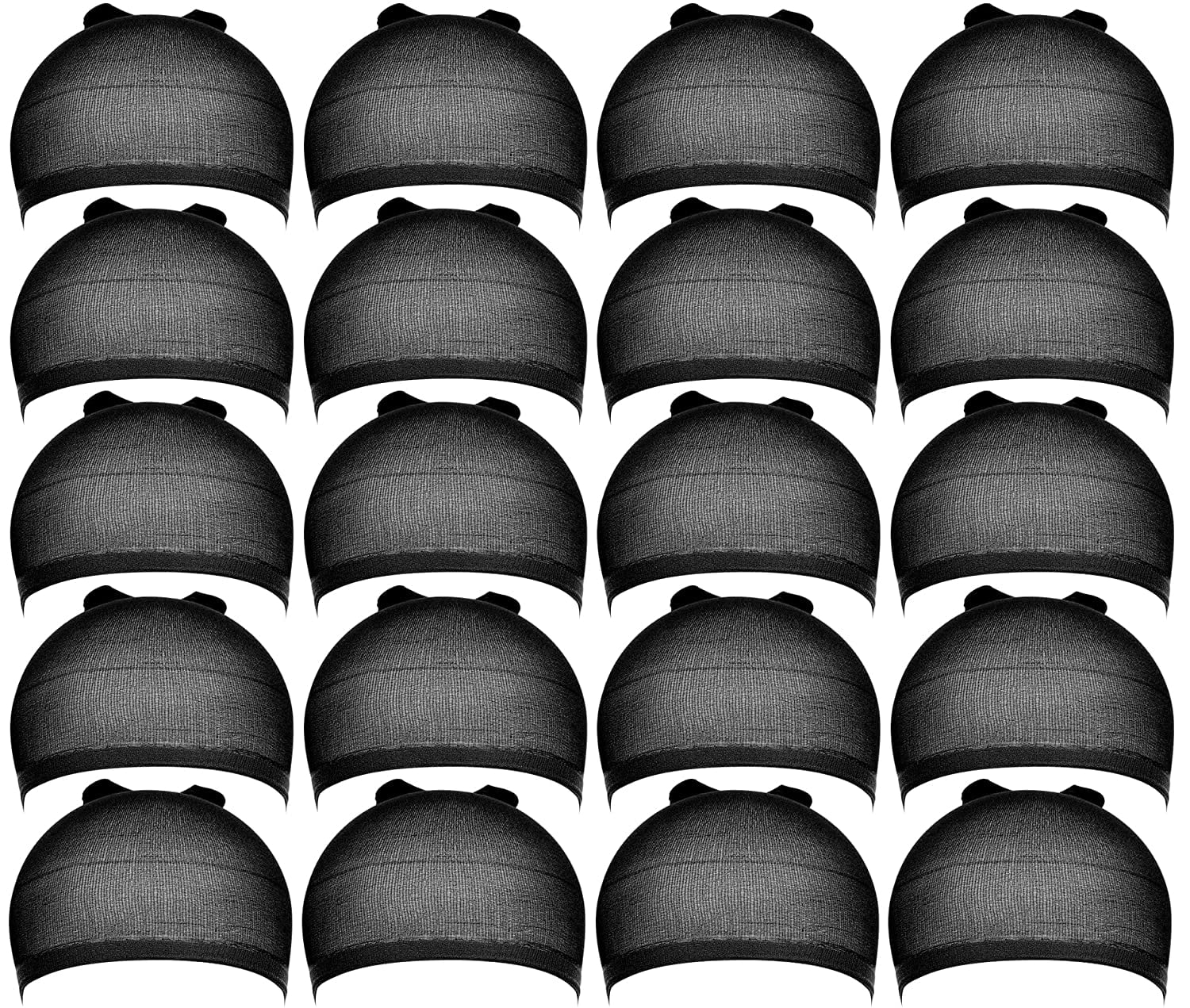 20 Pieces Wig Caps Black Stocking Caps Stretchy Nylon Caps For Wig Wig Stocking Caps For