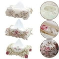 AFQH Exquisite Vintage Lace Fabric Tissue Box Cover European Style ...
