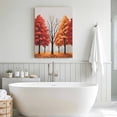 Autumn Forest Canvas Wall Art for Living Room, Fall Watercolor Trees ...