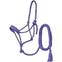 Jeffers Equine Poly Braided Rope Horse Halter with 8ft Lead Rope ...