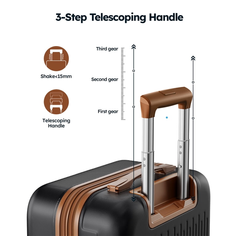 Top Opening Carry On Luggage Aji Expandable Top-Opening Carry On ...