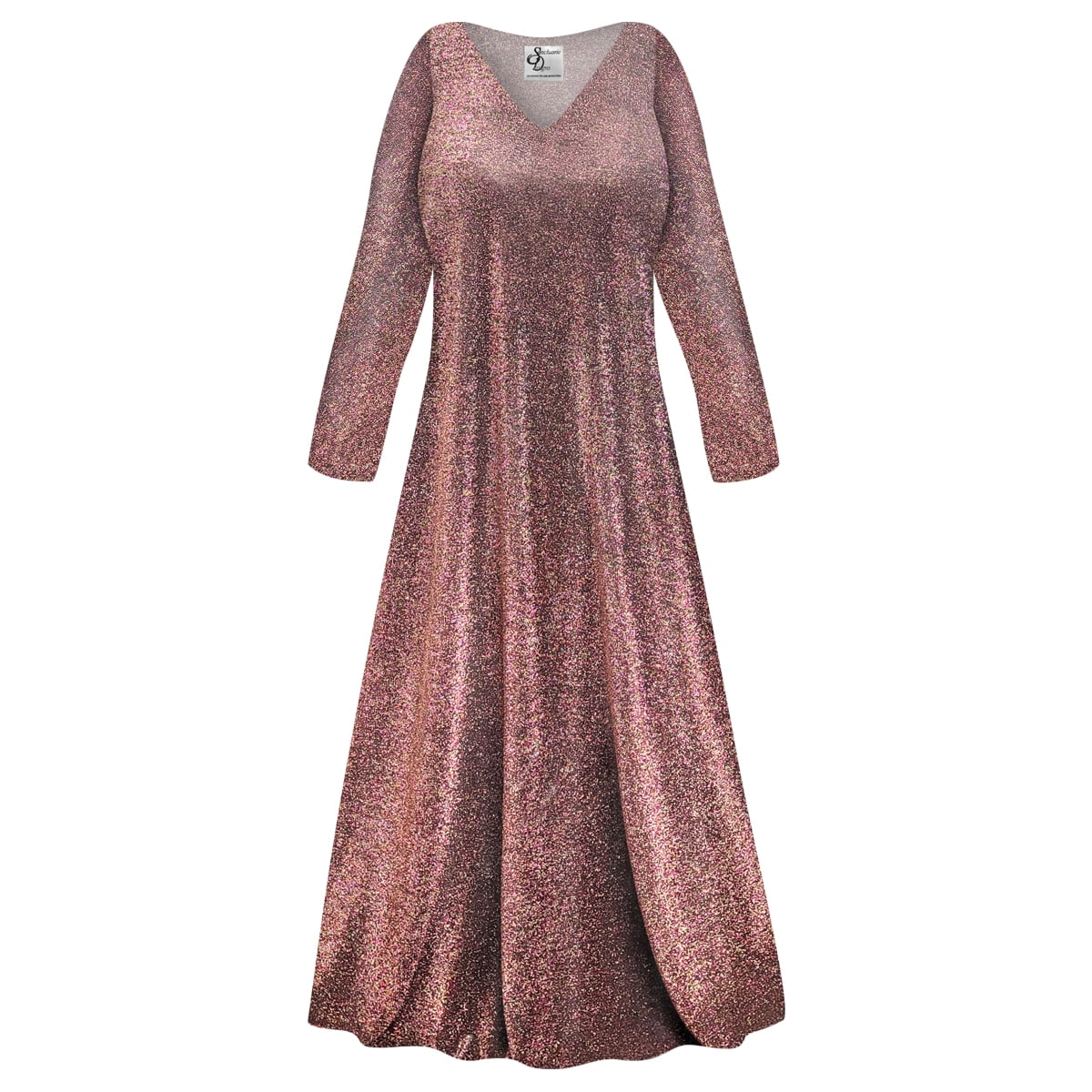 Large Extra Tall Womens High V- Neckline with Long Sleeve Dress Red ...