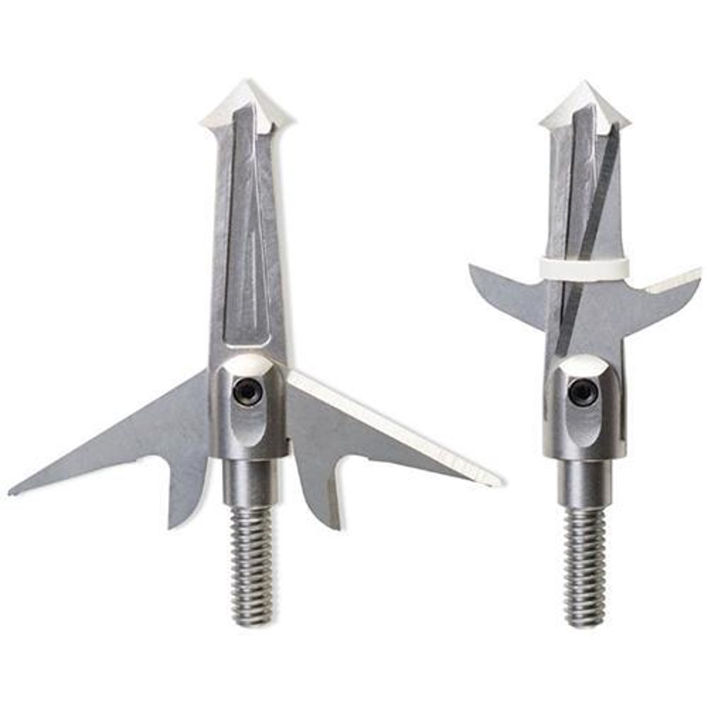 (Pack of 3) Expandable Steel Broadheads by Swhacker, 2-Blade 125 Grain ...