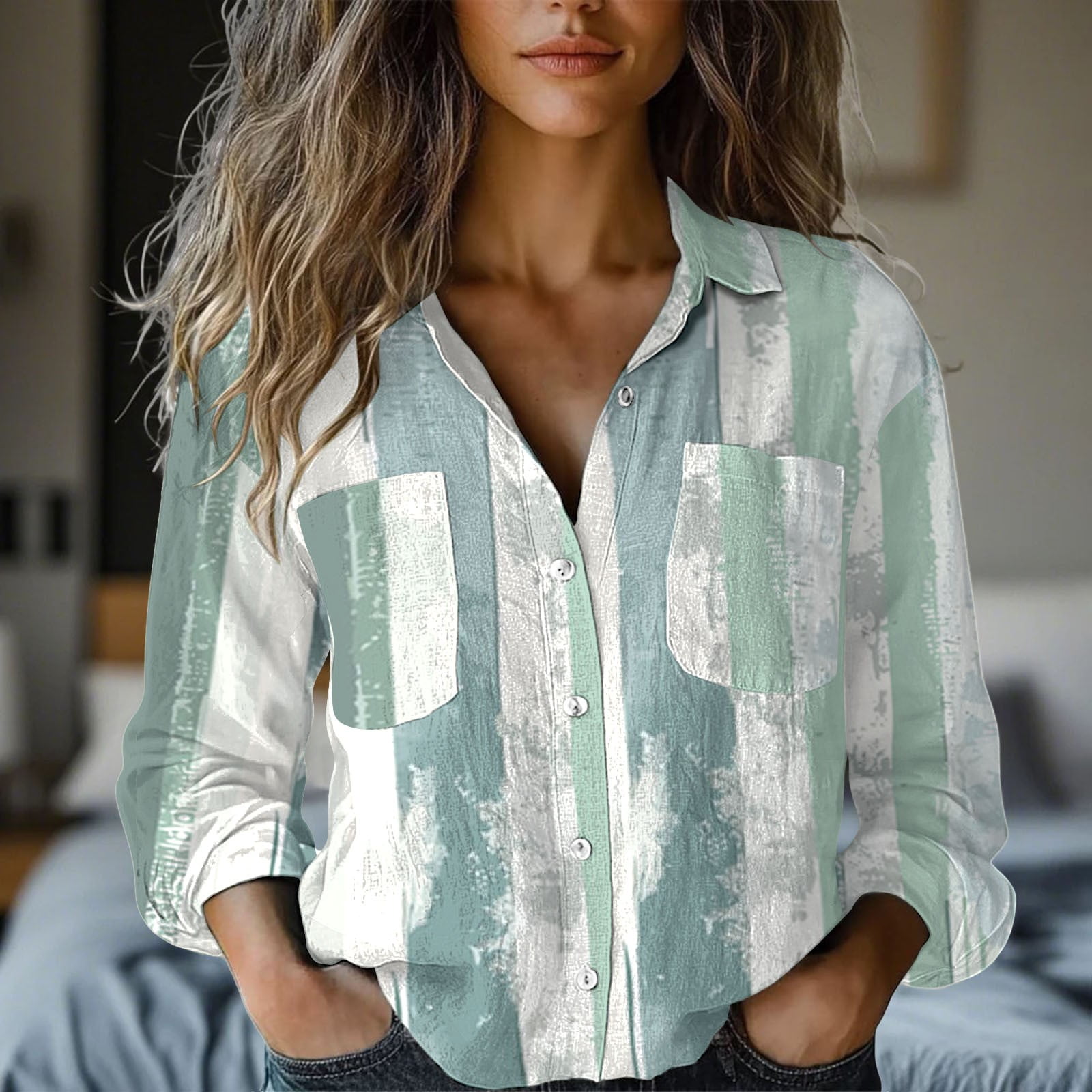 Click here for Ylhfashion Women Cotton Shirt Printed Fashion Butt... prices