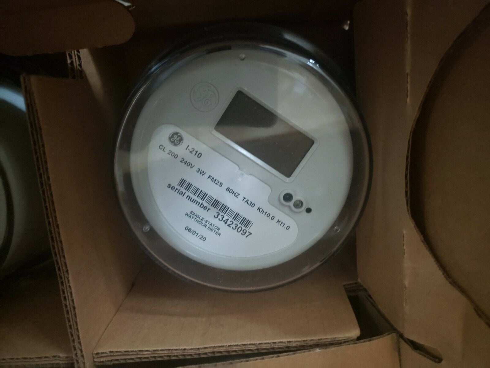 (4) GENERAL ELECTRIC GE WATTHOUR METER (KWH), MODEL I-210, 240 VOLTS ...