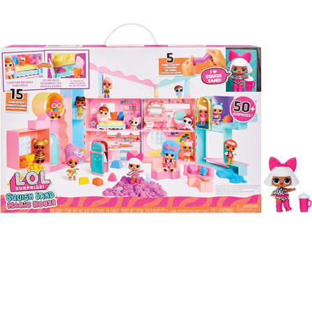 LOL Surprise OMG Doll Playhouse, Real Wood, 85+ Surprises, Pool, Slide ...