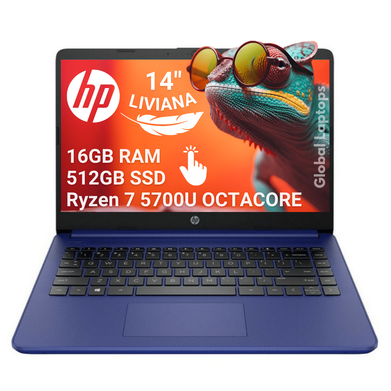 Laptop HP 14-FQ25 Ryzen 7 5700U 16Gb 512 Ssd TOUCH REACONDICIONADA | Bodega Aurrera en línea