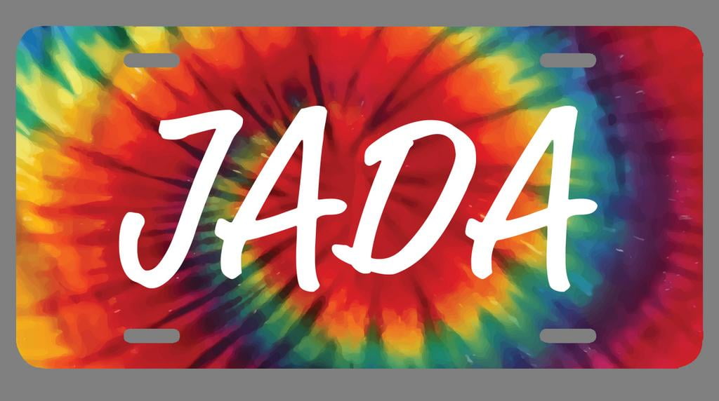 Jada Name Tie Dye Style License Plate Tag Vanity Novelty Metal | UV ...