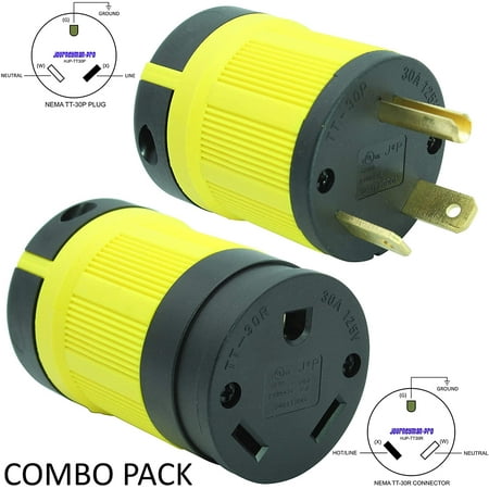 Journeyman-Pro NEMA TT-30R, 30 Amp, 125 Volt, Straight Blade Female RV ...