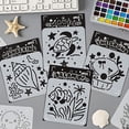 6Pcs Sea Creature Theme Templates 5x5Inch Kids Drawing Stencils for ...