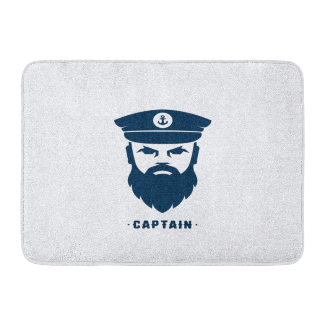 GODPOK Captain Face Silhouette Seafarer Symbol Skipper in Hat Emblem ...