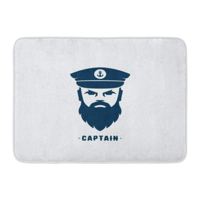 GODPOK Captain Face Silhouette Seafarer Symbol Skipper in Hat Emblem ...