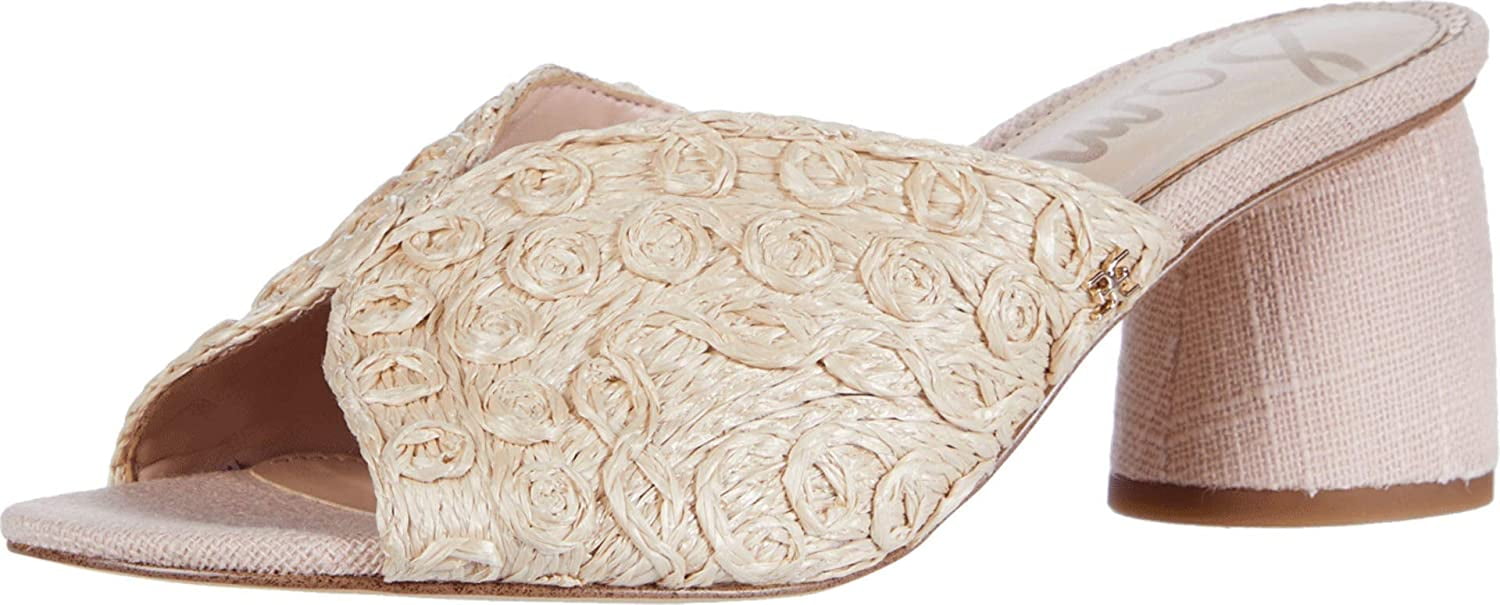 Sam Edelman Sareen Seashell Pink Slip On Tonal Raffia Embroidered Strap ...