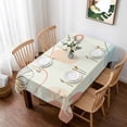 Boho Mid Century Simple Plant Table Cloth 60x84in, Waterproof Rectangle ...