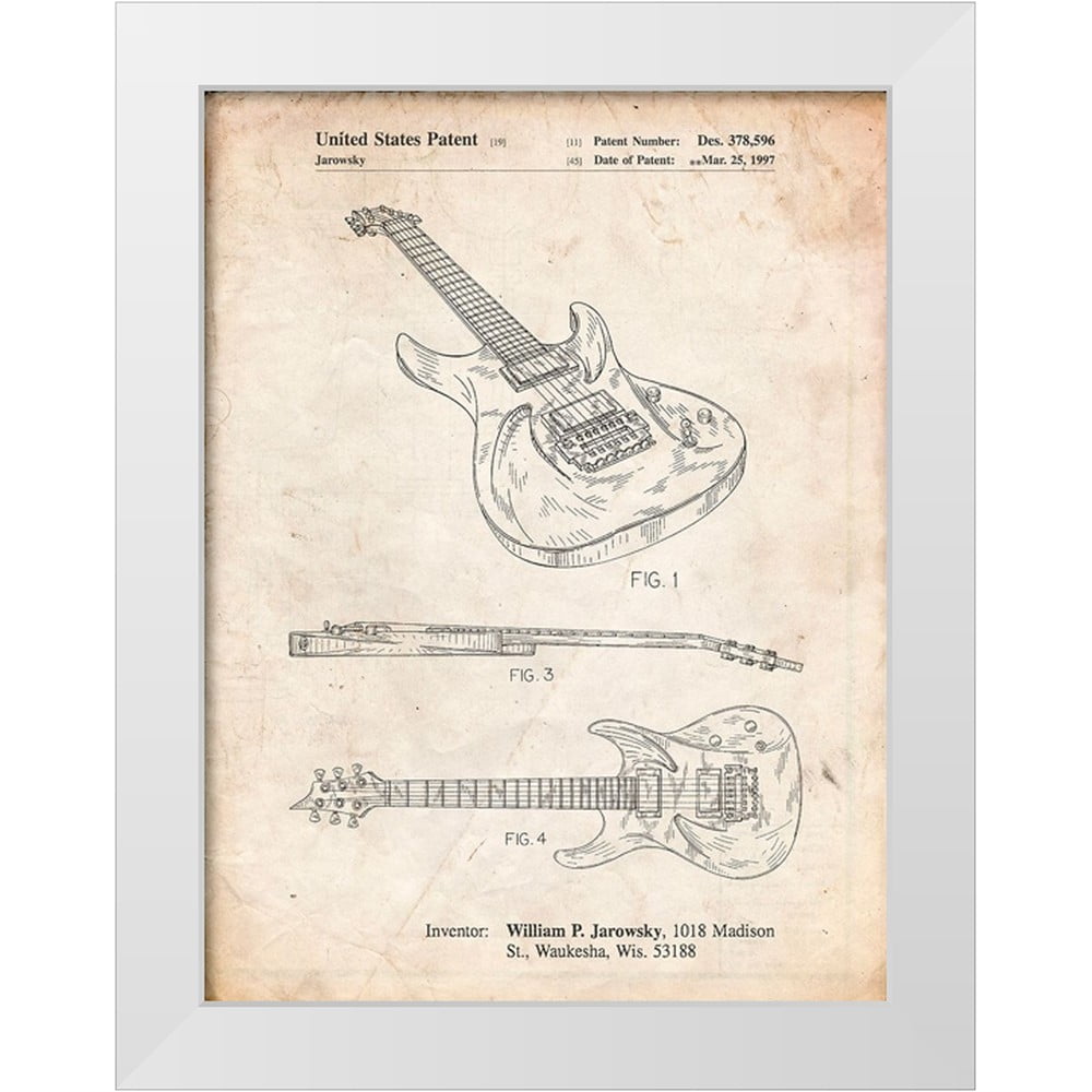 Borders, Cole 19x24 White Modern Wood Framed Museum Art Print Titled ...