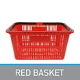 SSWBasics Red Shopping Basket with Durable Handle for Groceries and ...