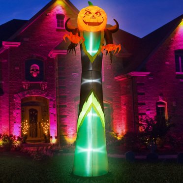 HomCom Large Outdoor Halloween Decorations: 7ft Pumpkin Reaper ...