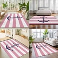Area Rug 5x7ft Blue Nautical Anchor Chain Washable Area Rugs for Living ...