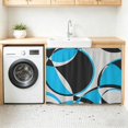 Blue Black Cabinet Curtains for Kitchen 10"W x 11"L, Abstract Grey ...
