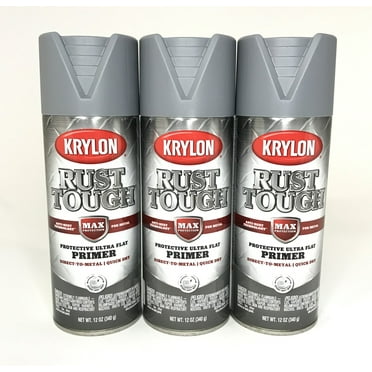 24-Pack of 12 oz Krylon K02744007 Pewter Gray Fusion All-In-One Paint ...