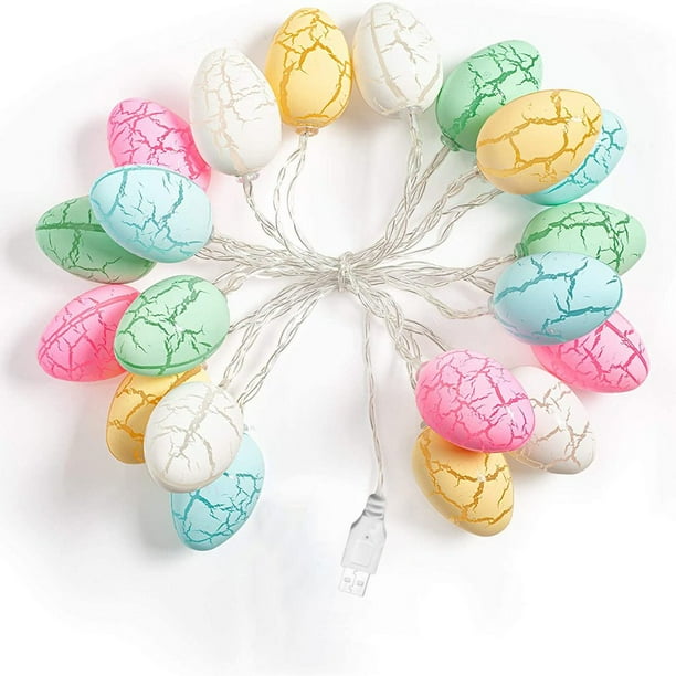 Easter Egg Lights Easter Decoration String Lights Led Lights Cracked Egg String Lights Party ...