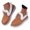 Boots for Women Winter Slip on Snow Boots Fluffy Booties with Faux ...
