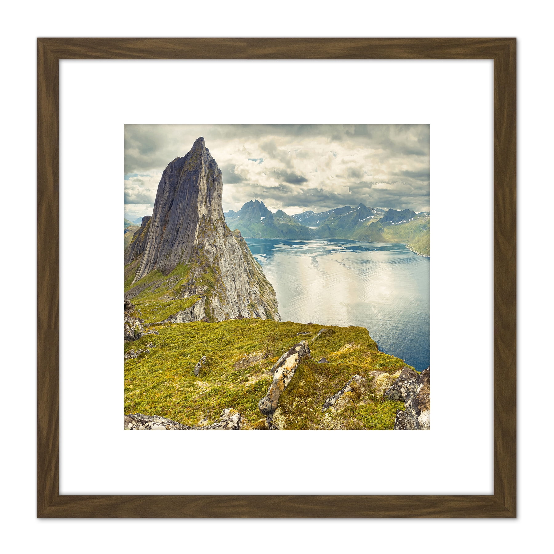 Ximonic Panorama Mountains Segla Hesten Senja Norway 8X8 Inch Square ...