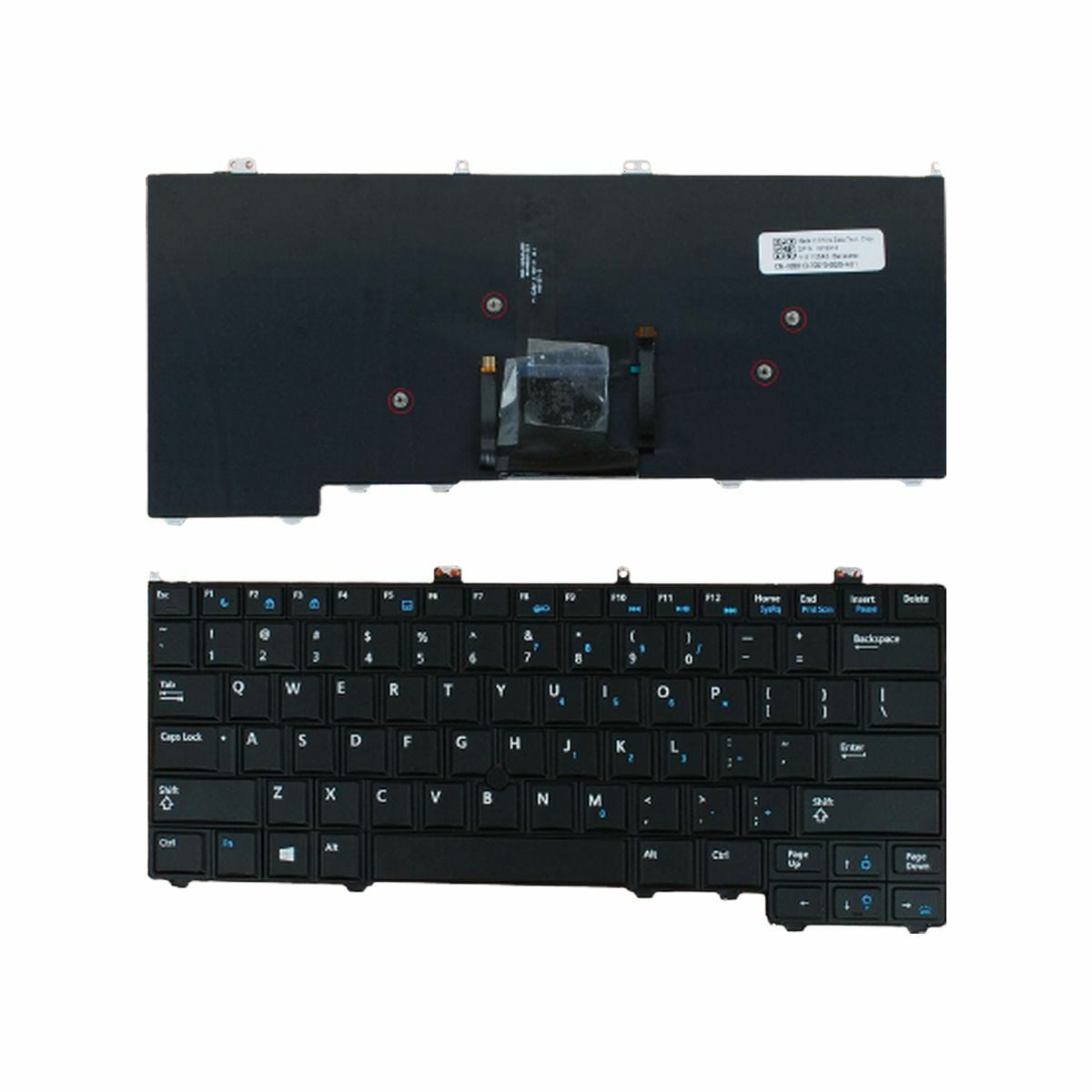 New US Layout Black Color Backlit Laptop Keyboard Replacement for Dell ...