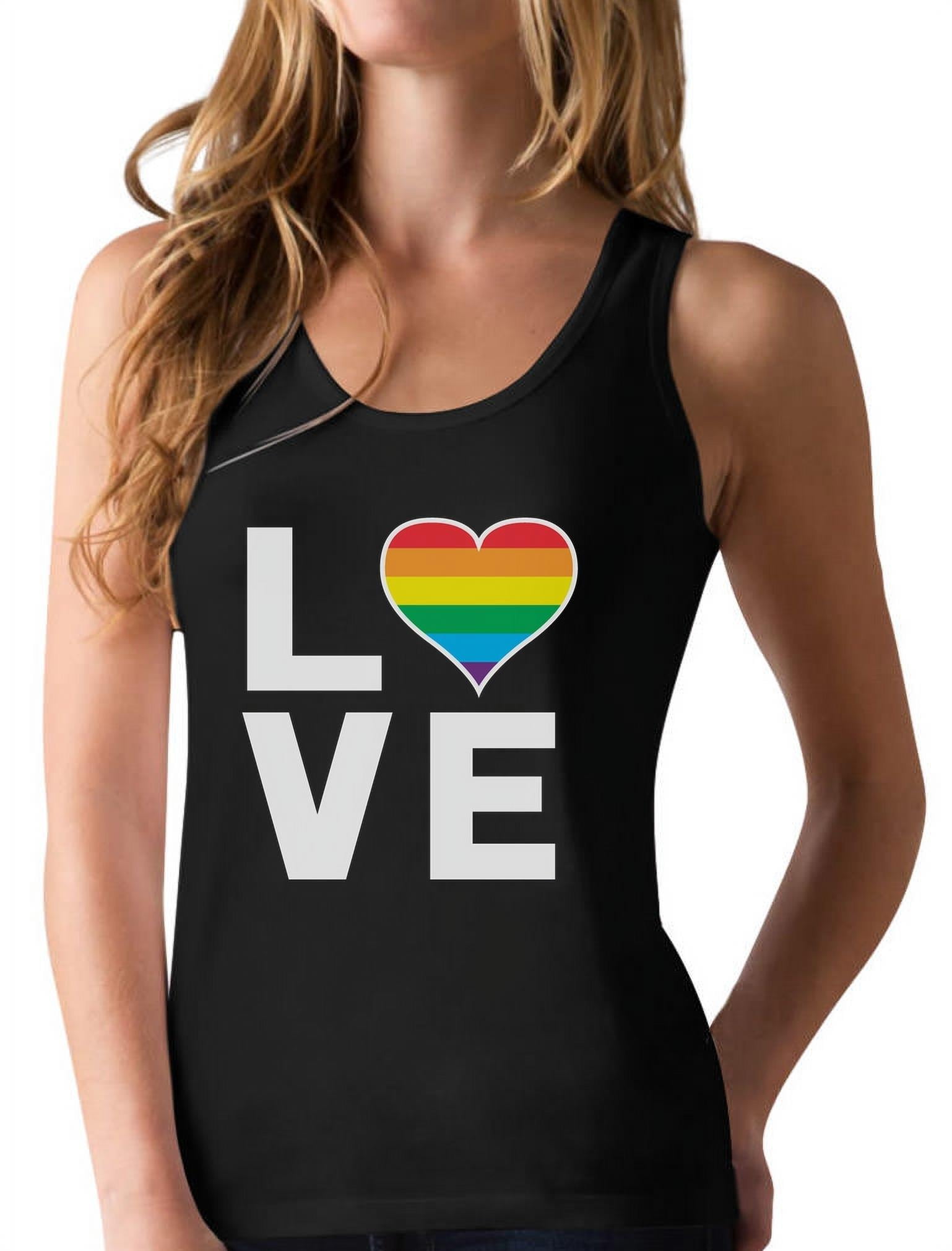 Buy Tstars Womens Lgbt Clothing Gay Love Rainbow Heart Gay Lesbian