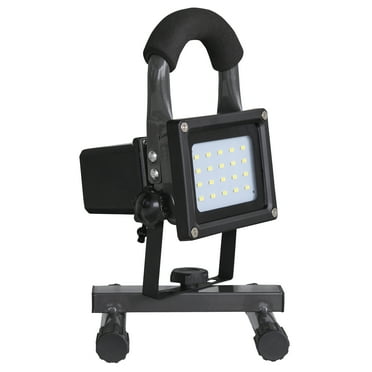 Might-D-Light 10-Watt 400-Lumen Dark Gray Rechargeable Folding LED Work ...