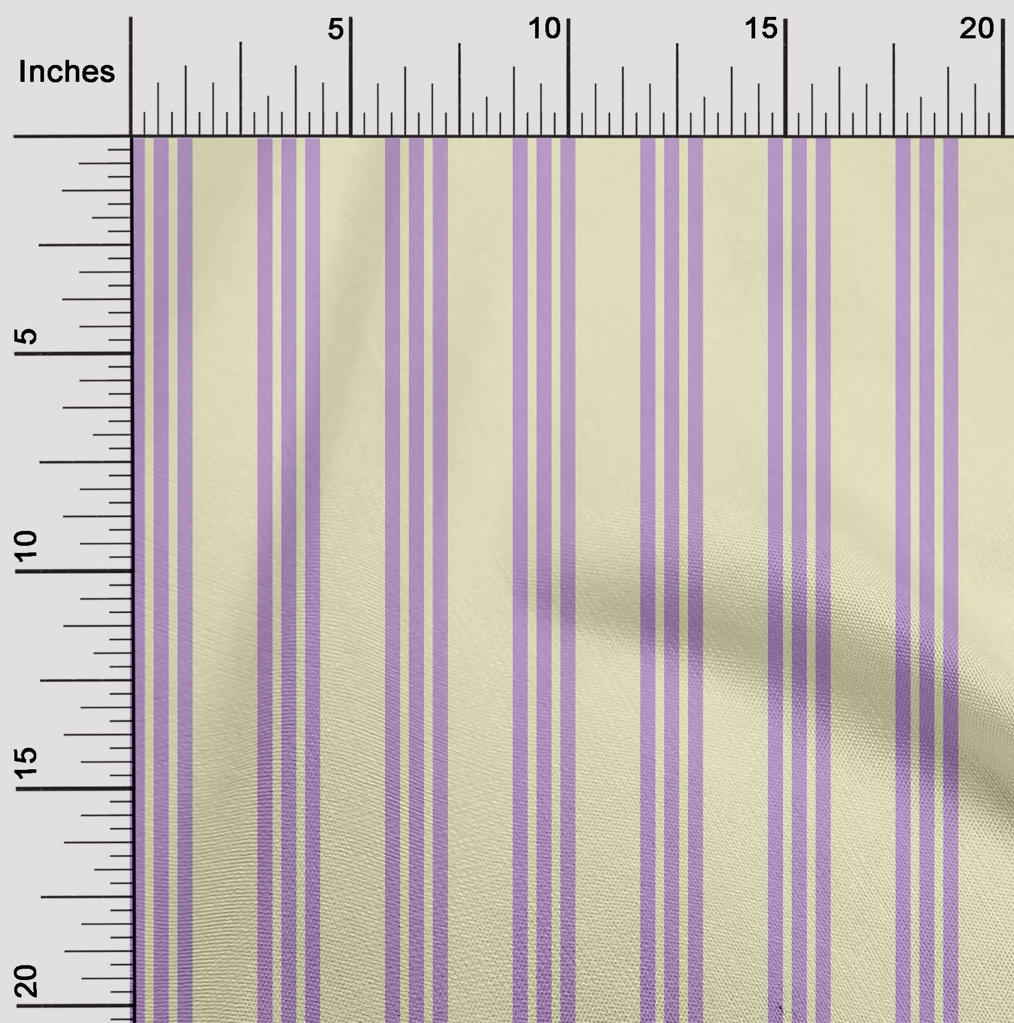 oneOone Organic Cotton Voile Fabric Vertical Stripe Print Fabric By The ...