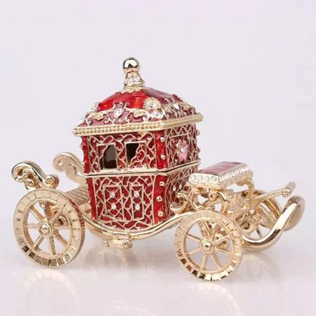 Jeweled Crown Carriage Jewelry Box Wedding Ring Box Gift for Her ...
