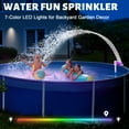 AMHOEEN 7-Color LED Swimming Pool Waterfall Fountain, Outdoor Inground ...