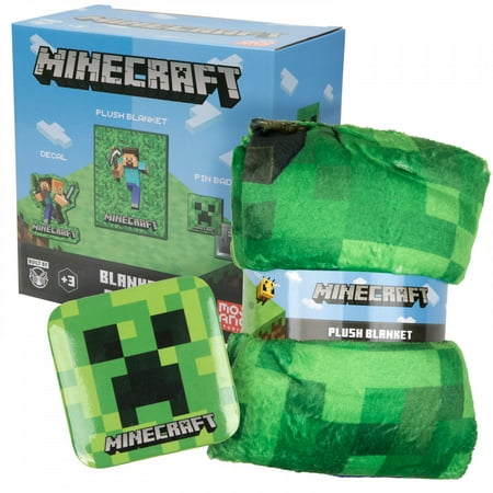 Minecraft Steve Throw Blanket with Lanyard and Pin Box Set - Walmart.ca