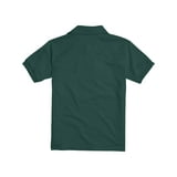 Hanes Youth Boys School Uniform EcoSmart Jersey Polo Shirt, Sizes 4-18 ...
