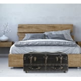 River of Goods Braxton Faux Leather Storage Trunk Bench Ottoman Coffee ...