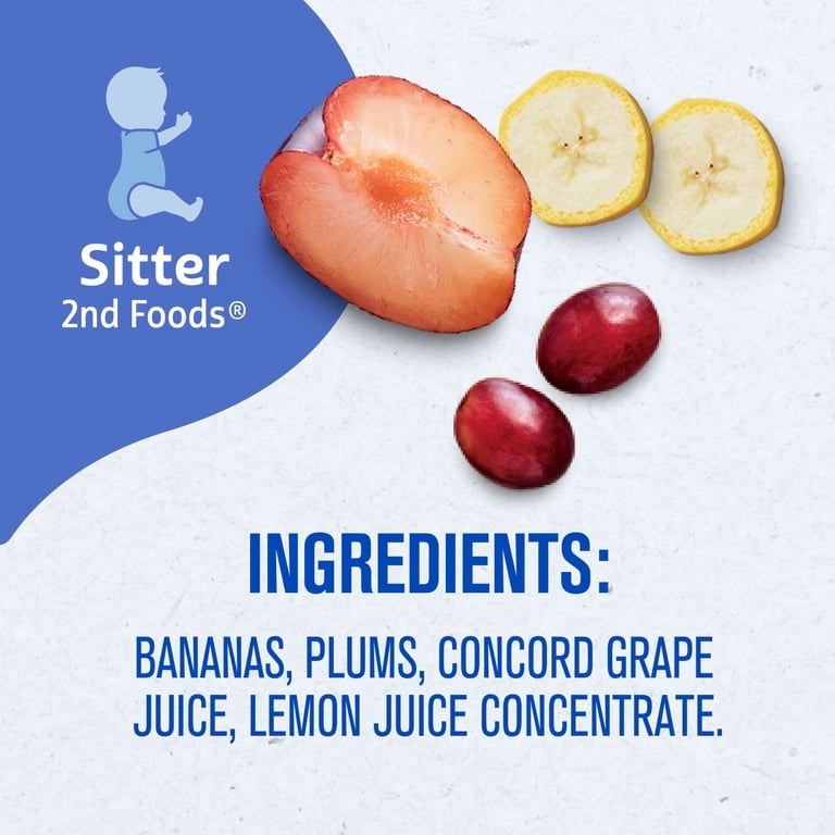 Gerber Plums Gerber 2nd Foods Pureed Baby Food, Banana, Plum