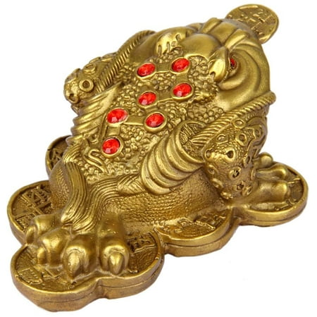 yayagoli Bronze Three-Legged Golden Toad Statue Sculpture Lucky Animal ...