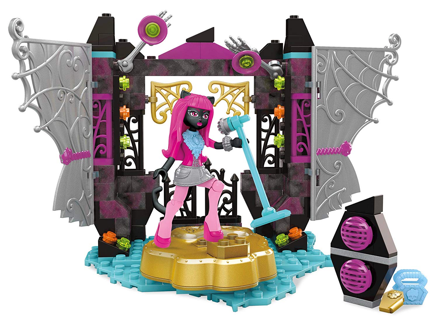 Mega Construx Monster High Catty Noir Stage Fright Building Set ...