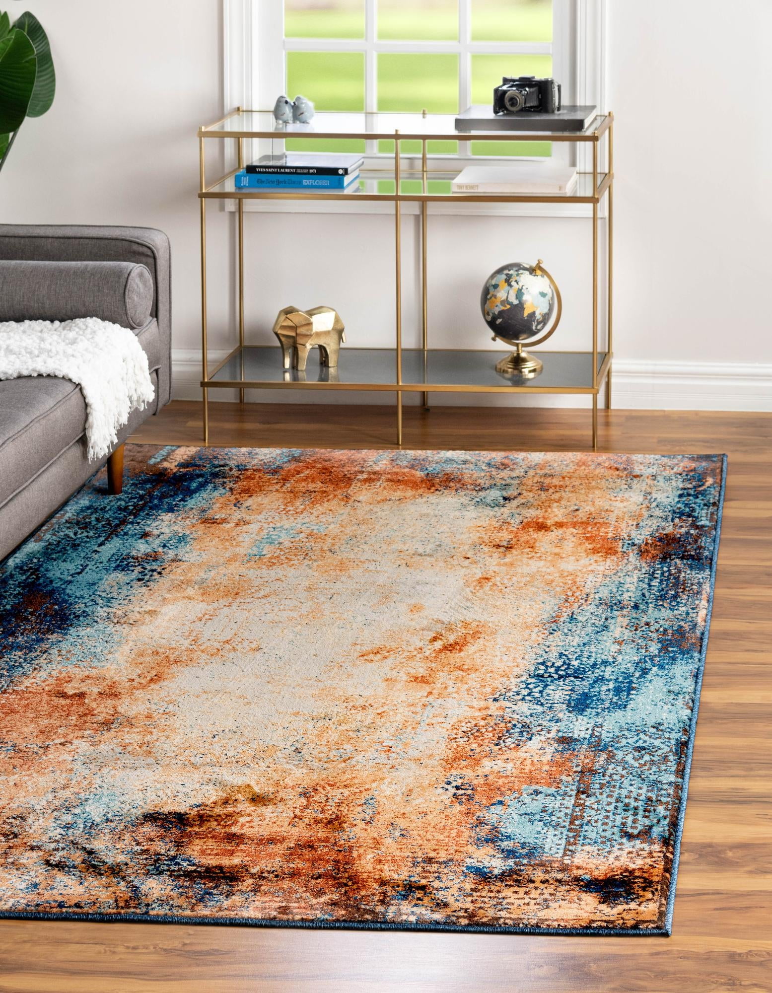 Rugs.com Gossamer Collection Rug – 9' x 12' Brick Red Medium Rug ...